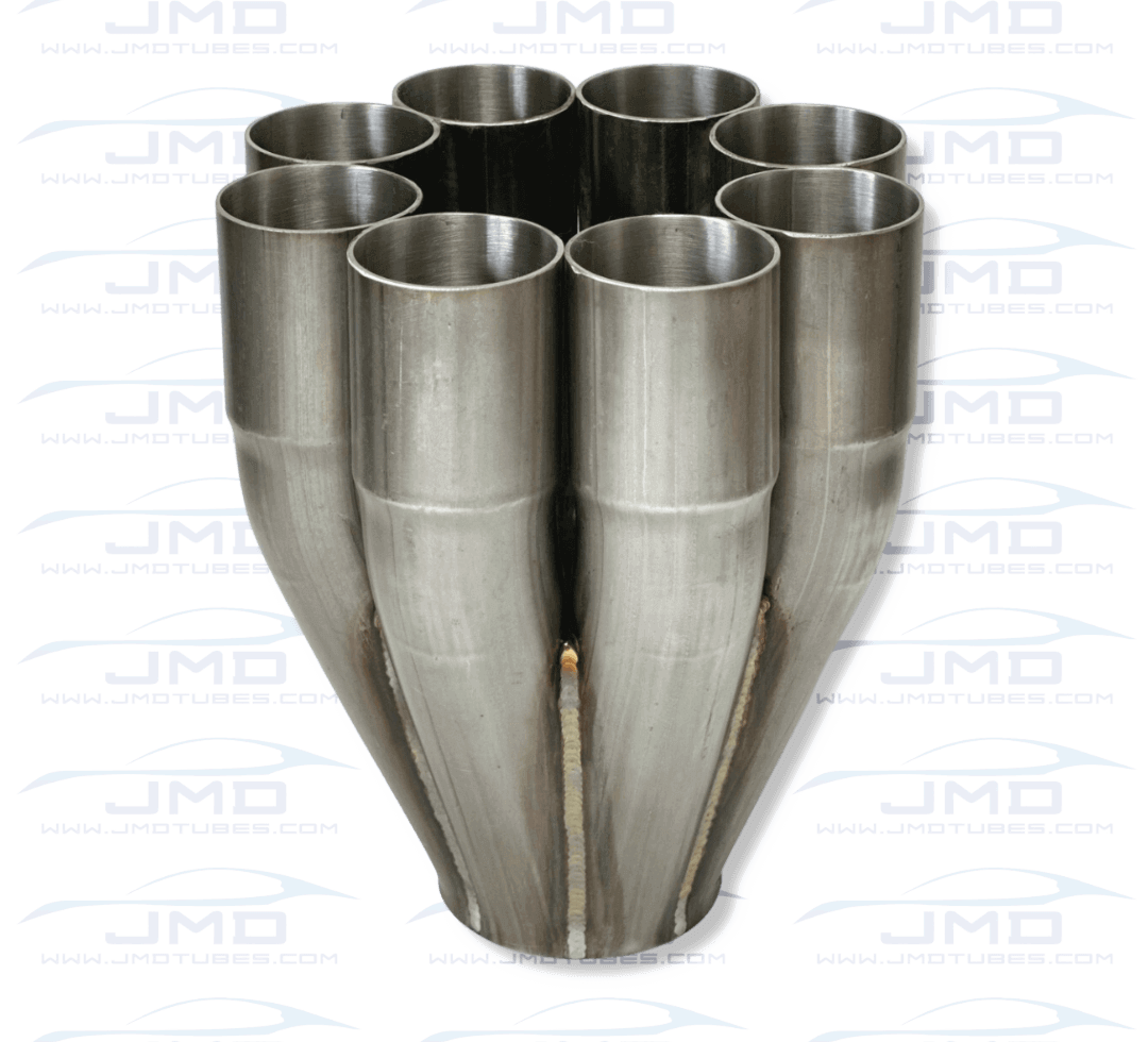 JMD Tubes - Merge Collector - Stainless Steel - 8 into 1 - 1-3/4" Inlet ...